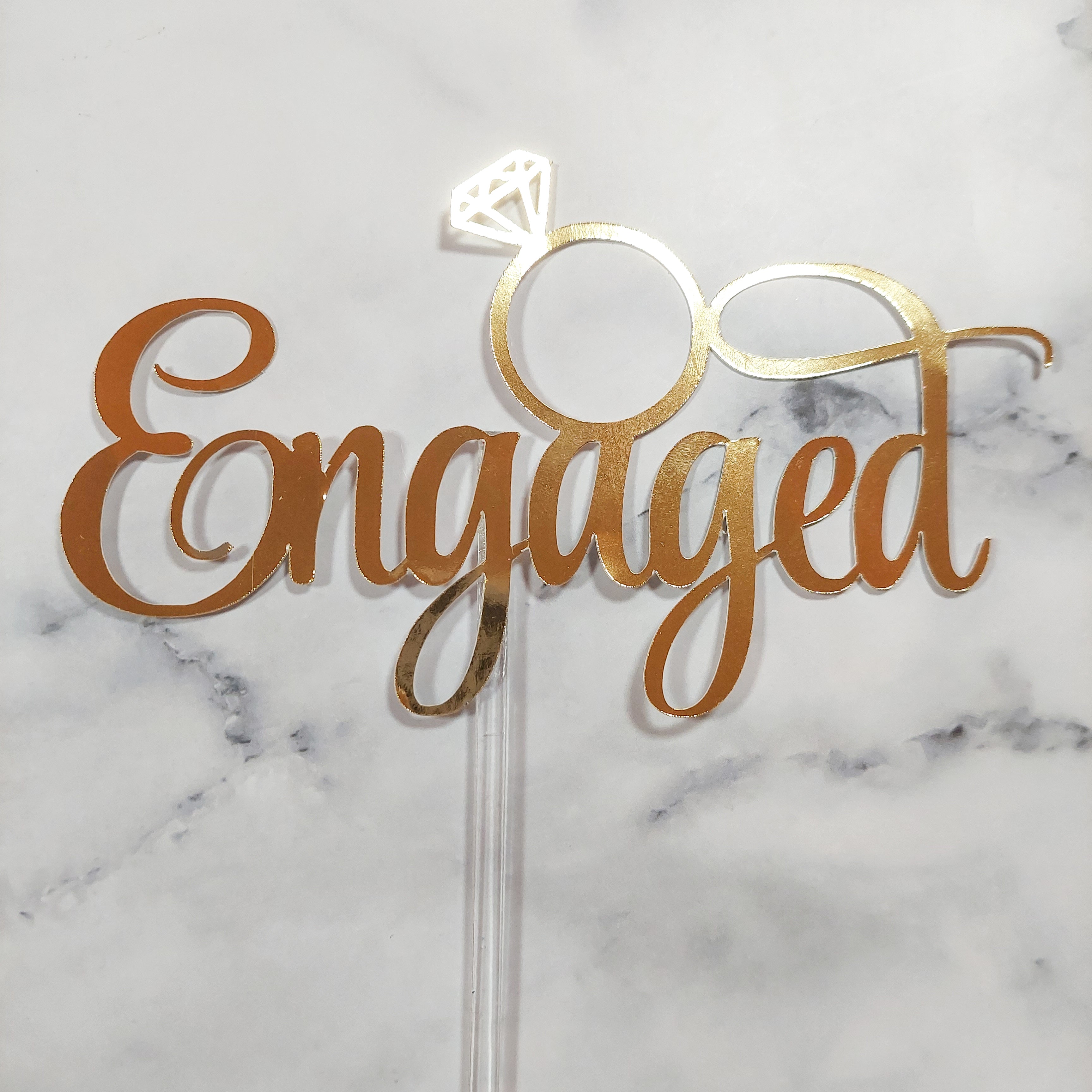 Engaged Cake Topper – Cake Toppers by Chloe