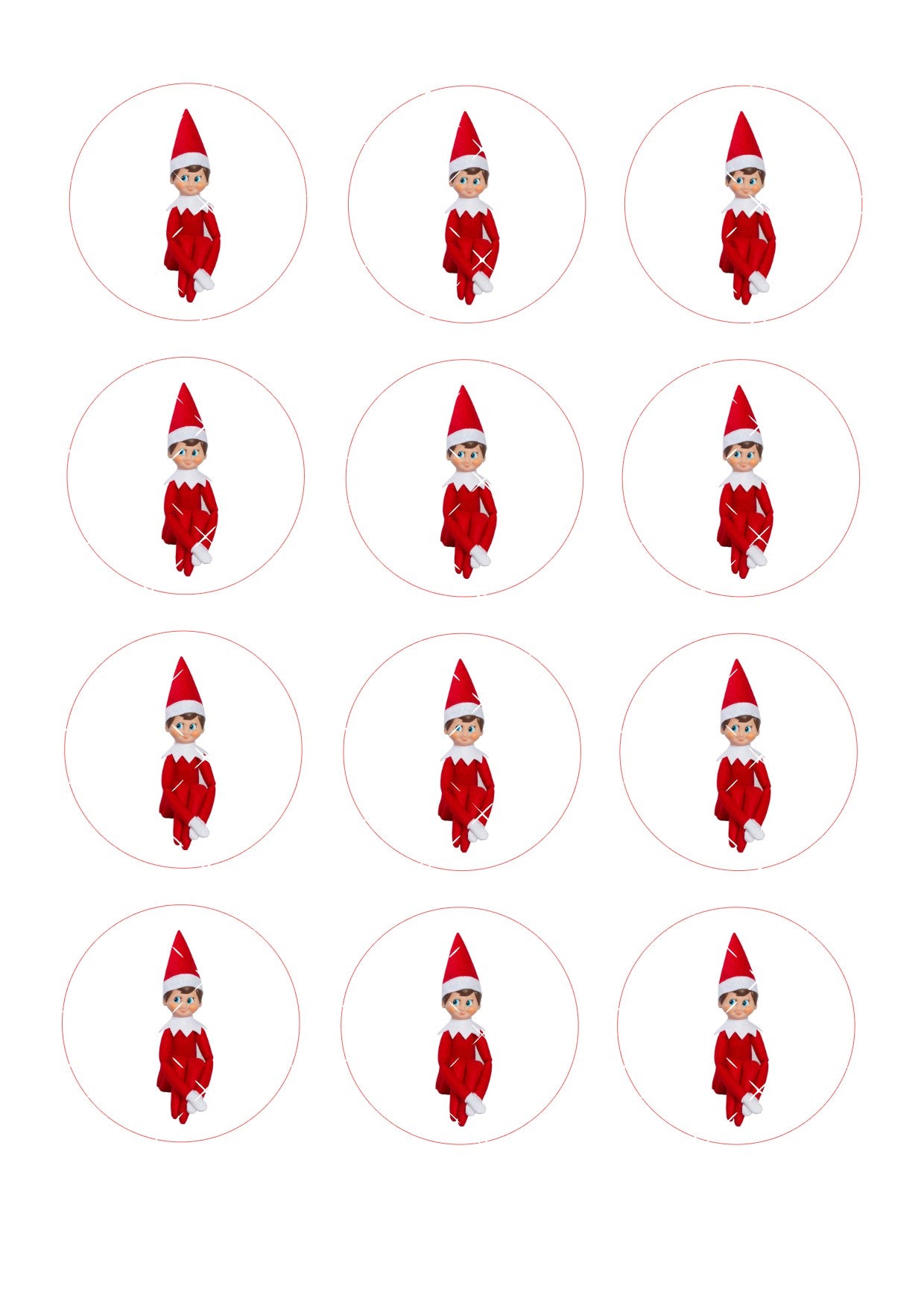 Elf #5 Cupcake Toppers Icing Sheet – Cake Toppers by Chloe